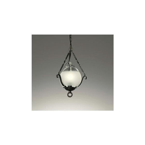 高演色LED 白熱灯器具40W相当 OP034398LCR 電球色  調光器別売 消費電力4.3W Ra94 ●LED電球シャンデリア球形 4.3W(E17) No.253FL ●(黒鉄イブシ)●ガラス(ケシ・部分透明) ●巾φ280 高4...