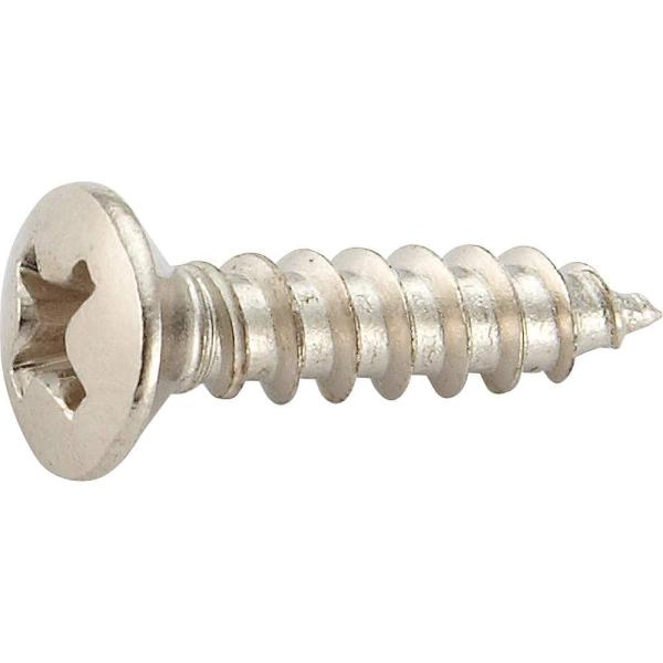 仕様オリンピアシリーズ スライド丁番用の丸皿タッピンねじです。材質/仕上ニッケルめっきサイズ3.5×15mm