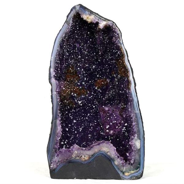 【石の名前】ブラジル・リオグランデドスル州アメティスタドスル産アメジストドーム(カペーラ・ジオード)【サイズ等】重さ：約10.4kg幅：約220mm奥行：約168mm（内部奥行：約100mm）高さ：約400mm※表記サイズについては計測箇所...
