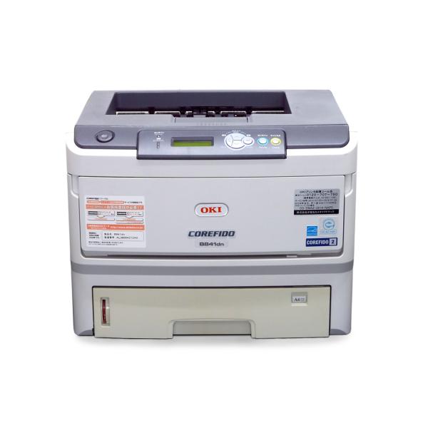 OKI COREFIDO B841dn USB/A3/Lan対応レーザープリンタ中古品、動作確認済みです。印刷枚数は27500枚です。感光体ユニットおよびトナーは付属しませんのでご用意ください。※画像はイメージです。