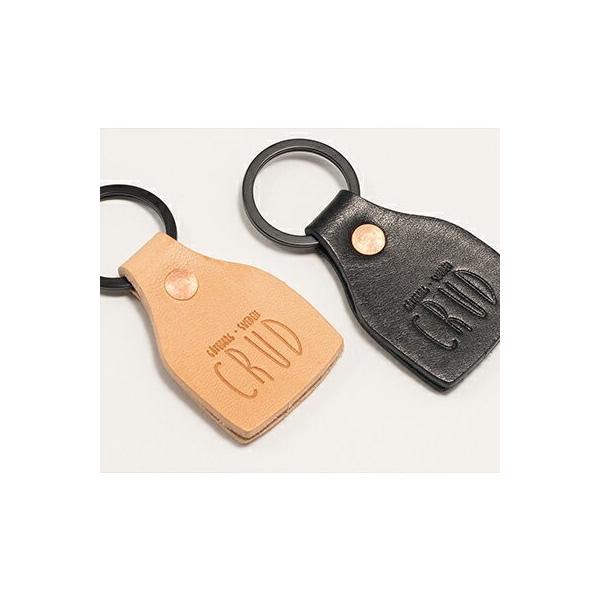 CRUD Key FOB クルード クルード キー FOBTarnsjo Tanneryのプレミアムベジタブルタンニングレザーアルマイト加工されたマットブラックのキーリングコッパーリベットCrud社のロゴマーク入り■内容：Key FOB×1...