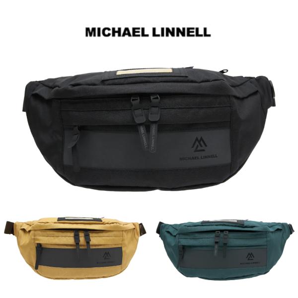 MICHAEL LINNELL マイケルリンネル ウエストバッグ ショルダーバッグ ボディバッグYELLOWLABELが印象的なdaypackアウトドアでも使用されている高い撥水性を持つ生地を使用し、ブラックのリフレクターは夜間はしっかり光...