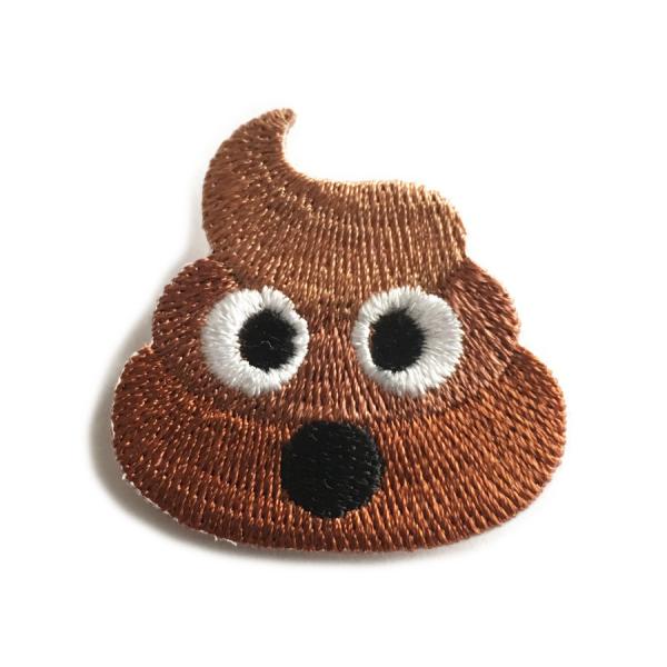 可愛いおもしろ系ワッペン　各１個120円(税別)おもしろワッペンならコレ！パッチリおめめのうんちくん！楽しいワンポイントに！小さいサイズだからどんなものにもつけやすい！アイロンで間単につけられるのが魅力です。バッグやTシャツなどにつけるだけ...