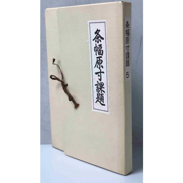 ・書名：条幅原寸課題　5 ・ISBN： ・著者：原田觀峰 ・出版元：日本習字教育連盟 ・刊行年：不明 ・解説：書道見本入り