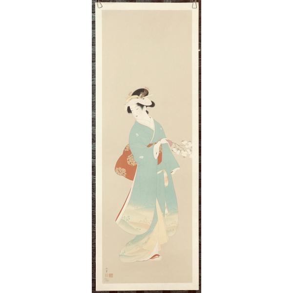 ・書名：【版画】　春信　シルクスクリーン 限定176/180番 ・ISBN： ・著者：上村松園 ・出版元： ・刊行年： ・解説：