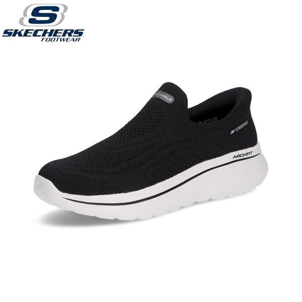 格段の履きやすさとサポートをもたらすスケッチャーズ Hands Free Slip-ins(R)(ハンズフリー スリップインズ):GO WALK ARCH FIT N-JOY。APMA認証付きのレースレス ウォーキングシューズ。独自のHee...