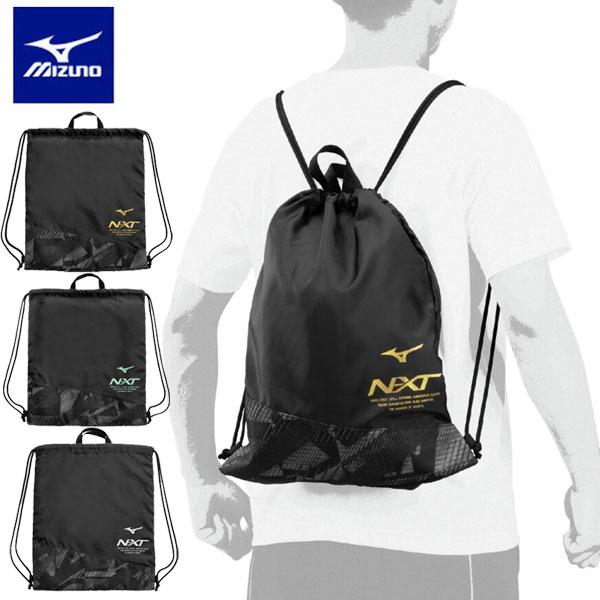 デザインで差をつけるシンプルなナップサックサイズL40×H46cmカラー90：ブラック×ホワイト93：ブラック×ミント95：ブラック×ゴールド素材ポリエステル（裏加工PU）原産国ベトナム製質量約100g発売シーズン2025年春夏