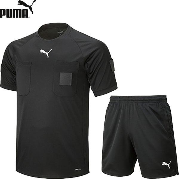 新しいリスペクトワッペンに対応したレフリーシャツと、吸水速乾のドライニット素材を使用した、ワンポイントキャットロゴのレフリーパンツ。機能：吸汗速乾■素材本体：ポリエステル100％■カラー01：プーマブラック＋01：プーマブラック■サイズS、...