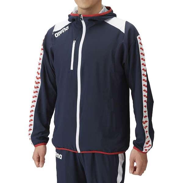 ■商品説明チーム用の布帛ジャケットです。肩から腕まわりかけてニット素材を使用。腕を動かしやすい仕様になっています。フード、胸ポケット付きです。■素材ARNウーブン、ARNニット■サイズS、M、L、O、XO■原産国中国■仕様・その他