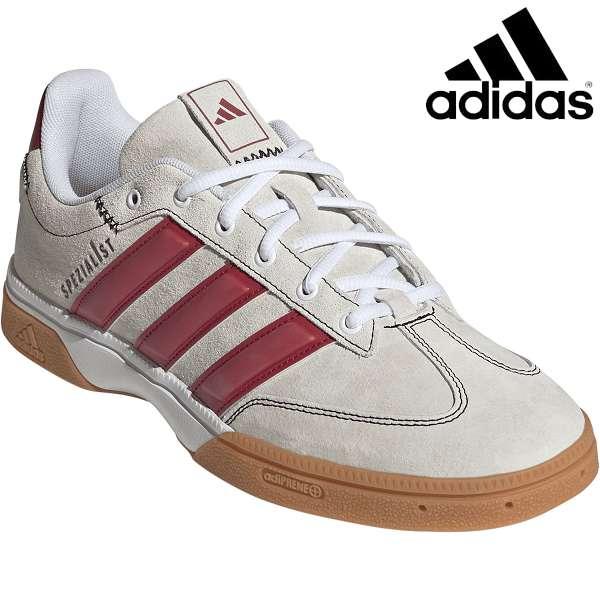 アイコニックなハンドボール スペツィアルシリーズから、コートでプレーもできる、モダンなスタイルのシューズが登場。滑らかなレザーとスエードを組み合わせたアッパーに、プロテクションと前足部の安定性を高めるT字型のマッドガードを装備。adiPRE...