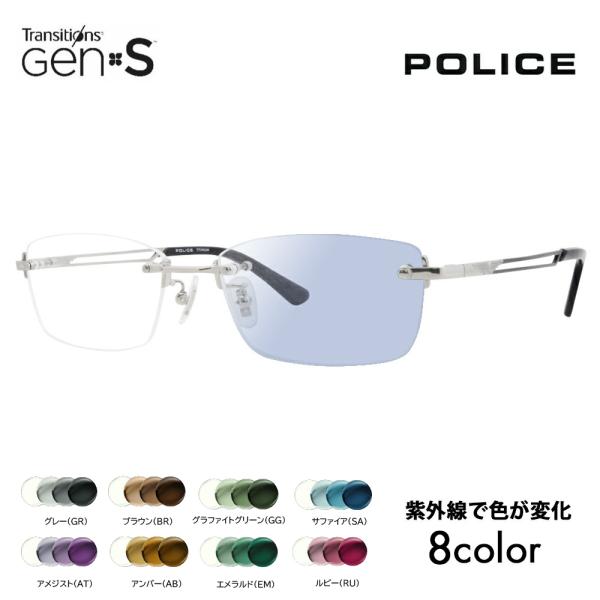 ■VPLL39J■人気のPOLICE「VPLL39J 0579」に、What’s up?がセレクトした 度付き対応可能な調光レンズ（ニコン トランジションズGEN S）をセットしました。1983年にイタリアで生まれたブランド「POLICE（...