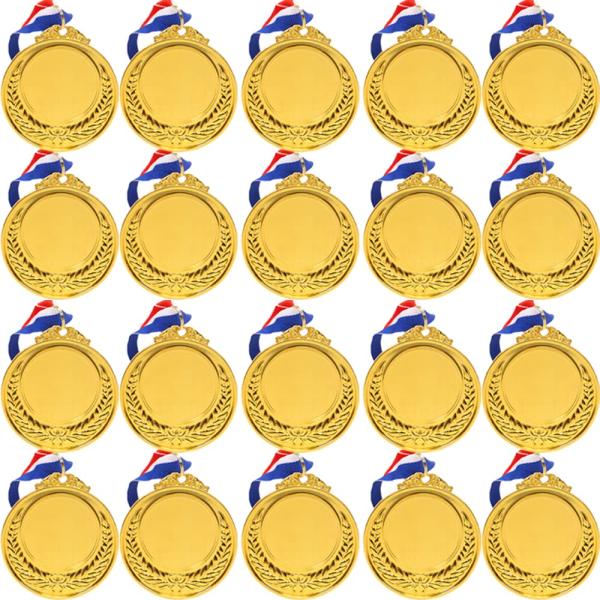 AZNABLE 金メダル おもちゃ メダル 玩具 運動会 景品 皆勤賞 子供 首掛け 20個 セット
