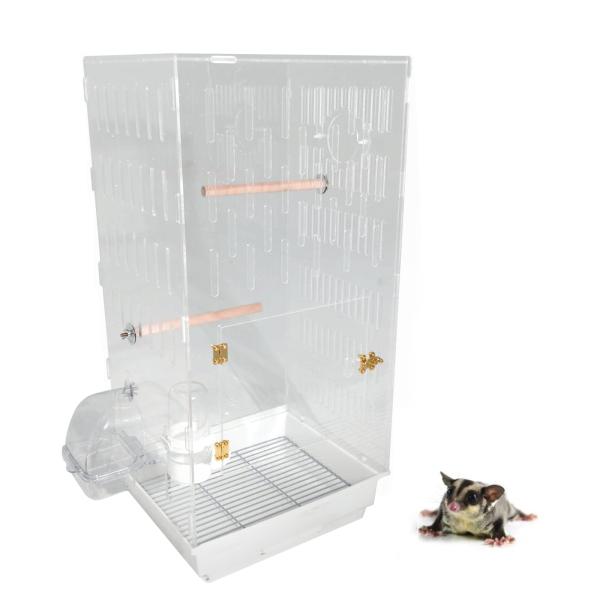 MINORITY DESIGN フクロモモンガ 360度見渡せるアクリルルーム 大 アクリル ケージ 小動物専用 鳥かご 68cm