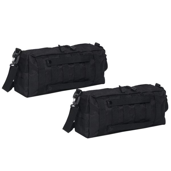 サバゲー バッグ 2個 セット MOLLE モール システム ブラック カーキ ブラウン サイド ポーチ バック パック モーリー 釣り 小物 入れ ミリタリー カジュアル マスク ゴーグル グローブ 服 ベルト ヘルメット マーカー ベス...