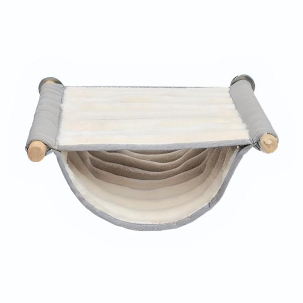 ideamall 鳥 止まり木 鳥の巣 鳥籠 デグー ハンモック バードテント インコ ハムスター (グレー, 23×16.5cm)