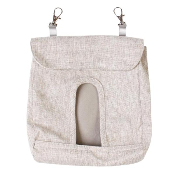 ideamall うさぎ チモシー入れ ウサギ チモシー 牧草入れ チンチラ フィーダー 吊り下げ式 (グレー, Mサイズ)
