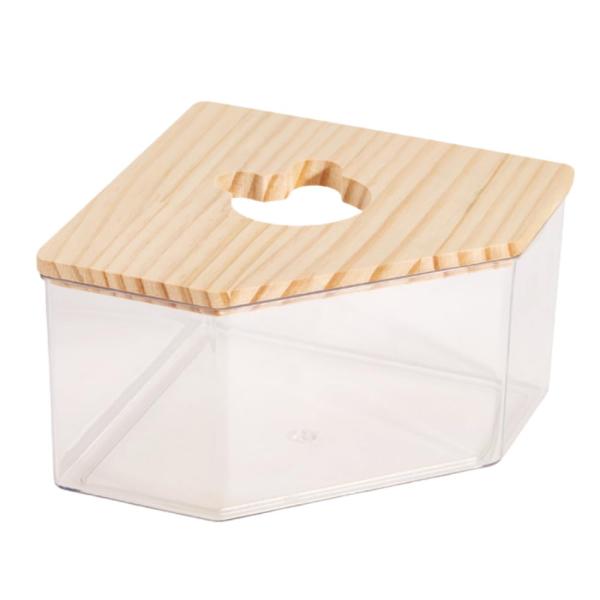 ideamall ハムスター トイレ サークル 隠れ家 砂場 小動物 クリアハウス 木製 かわいい (大サイズ)