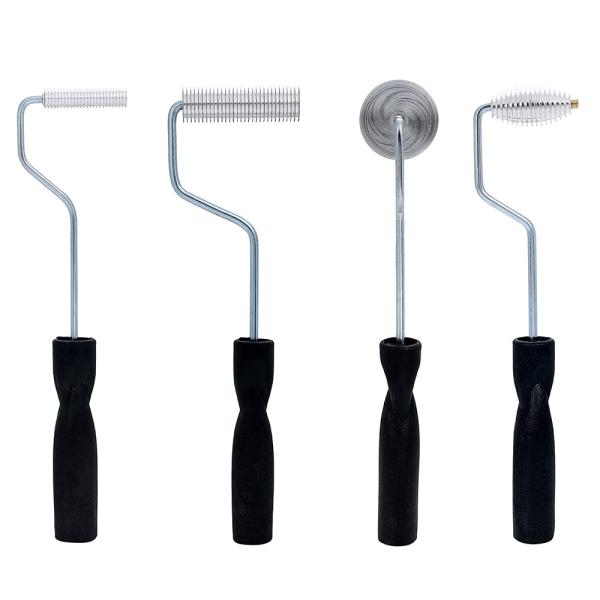 脱泡 気泡 抜き ローラー FRP 繊維 強化 DIY 補修 加工 鉄ネジ 気泡抜き 4点 セット