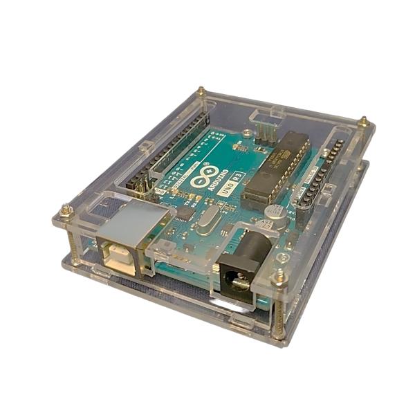 Arduino UNO R3 対応 ケース 保護カバー 透明 ねじ付属 組み立て簡単