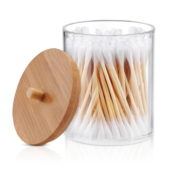 綿棒入れ 綿棒ケース つまようじ入れ 爪楊枝入れ 爪楊枝ケース フロスホルダー コットンケース 収納 コスメ 高級仕様 1個 プラスチック 小物入れ 透明