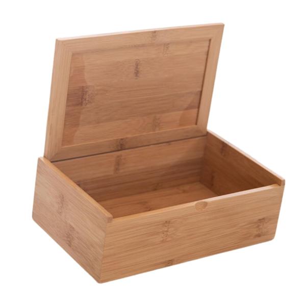 ideastore 竹製ボックス 木箱 収納ボックス 木製 収納ケース 小物入れ 蓋付き