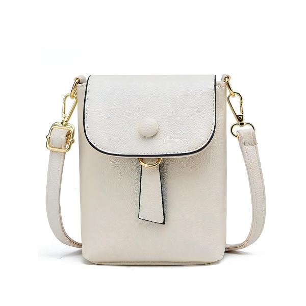 [FairyPomu] スマホポーチ スマホショルダー 斜めがけバッグ ミニショルダーバッグ 肩掛けバッグ ミニポーチ ミニバッグ レディース 小さめ (ホワイト)