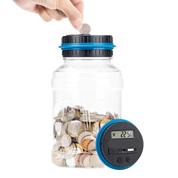 Neutral Zenith 貯金箱 デジタルカウンター 【分かりやすい日本語説明書付き】 自動計算 カウント機能付き 電子貯金箱 硬貨 大容量 クリア 軽量 (プラスドライバー付き)