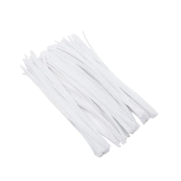 Chocople 手芸モール 工作モール モール 手芸 カラーモール モールフラワー フラワーワイヤー 100本セット (白色)