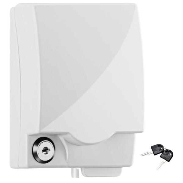 RYOHIN Lab. コンセントカバー 鍵付き コンセントガード 施錠可能 被せるだけ ほこり防止 赤ちゃん ペット いたずら防止 キッチン 防水 賃貸 後付け 感電防止 盗電防止 延長コード 保護 トラッキング防止 1個 (厚み4.2cm)