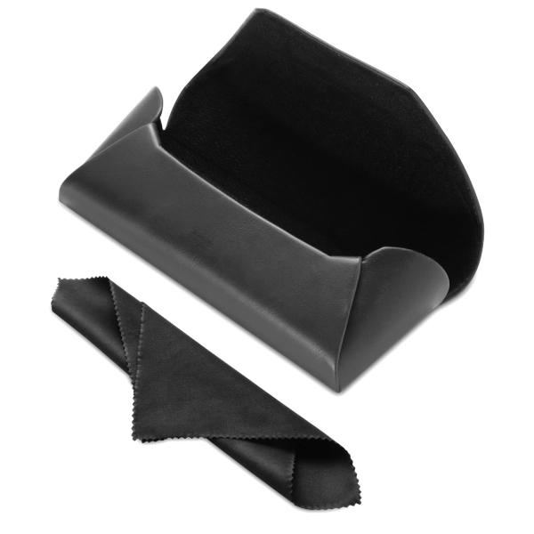 [ApeStone] メガネケース 大きいサイズ サングラスケース ハード オシャレ ビジネス (ブラック)