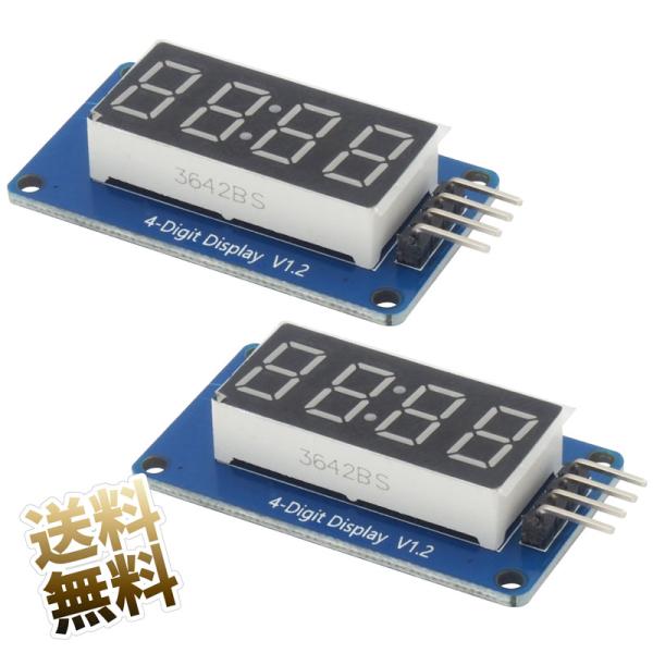 【発売日：2022年11月07日】4桁の赤の表示　0.36インチのLEDディスプレイ制御インターフェイス：合計4ピン（GND、VCC、DIO、CLK）、GND-グランド、VCC-電源、DIO-データ入出力ピン、CLK-クロック信号ピン●電圧...