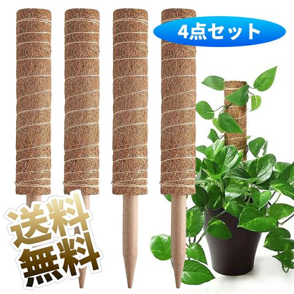 【発売日：2024年03月22日】天然のココナッツ繊維で作られているため、非常に硬く、耐摩耗性も優れています。丈夫で耐久性があり、環境に優しく、長時間使用できます。植物支柱の下の部分は植物の根などを傷つけない木製の先端で、土に差し込みやすく...