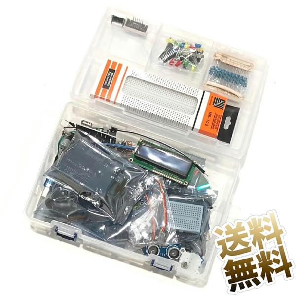 【発売日：2025年02月17日】電子工作初心者に最適な、UNO R3/Mega2560 R3/Nano互換のスターターキットですはんだ付け不要のピンヘッダー付きLCD1602モジュールを含みます電源モジュールとDC 9Vバッテリーが付属し...