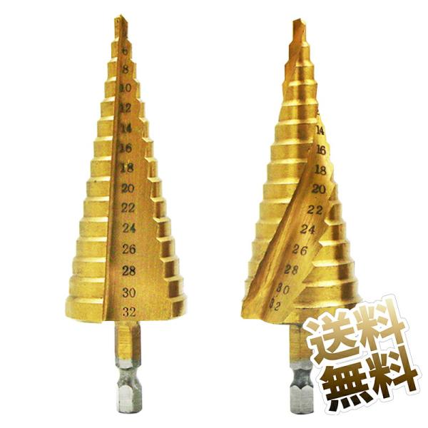 【発売日：2025年08月12日】【サイズ】4-32mmステップドリル、段数：15段、 （4/6/8/10/12/14/16/18/20/22/24/26/28/30/32mm）/【サイズ】4-32mmらせん状ステップドリル、段数：15段、...