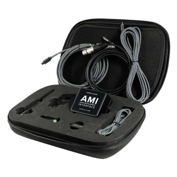 AMI TUNING KITは音響測定専用コンデンサーマイク、オーディオインターフェイス、XLRケーブル、USB-Cケーブル、モノラルRCAケーブル、ハイレベル変換コネクター、マイクホルダー、音源内蔵USBメモリーがセットになった音響測定ツ...