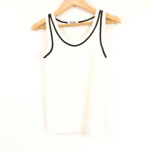 [ブランド]   MOSCHINO CHEAPANDCHIC モスキーノチープアンドシック [アイテム]  ノースリーブニット [コレクション] [個数]1点 [男女]  レディース [色]   ブラック ※上記カラーは色の系統を記載。メー...