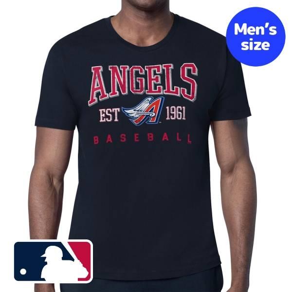 商品名：MLB公式 メンズ Tシャツ 半袖トップス スターター Starter 大谷翔平 菊池雄星 ロサンゼルス・エンジェルス Los Angeles Angels Distressed Logo T-Shirt・NFL・NBA・MLB・N...