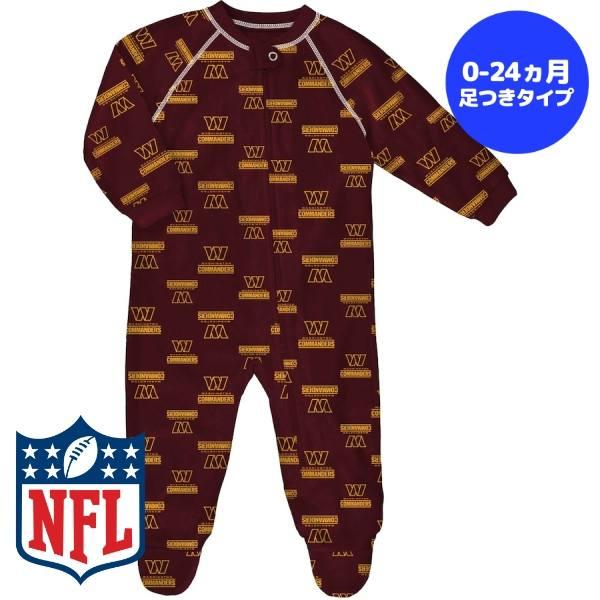 商品名：NFL公式 ベビー キッズ カバーオール ロンパース パジャマ 出産祝い Outerstuff アウタースタッフ ワシントン・コマンダース Washington Commanders・アメリカ4大スポーツ（NFL・NBA・MLB・N...