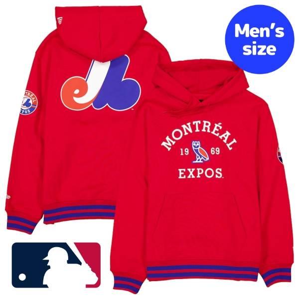 商品名：MLB公式 正規品 メンズ パーカー 長袖トップス フーディー ニューエラ OVO オーヴィオー モントリオール・エクスポズ Montreal Expos・NFL・NBA・MLB・NHLなど世界的に人気のプロスポーツリーグ公式ライセ...