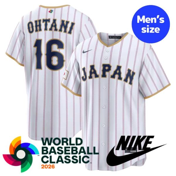 商品名：2026 WBC 公式 NIKE ナイキ 大谷翔平 侍ジャパン メンズ ユニフォーム・アメリカメジャースポーツの公式ブランドより2026 WBC公式ユニフォームが登場しました。・推しのチームや選手を応援する際の必須アイテム。本場なら...