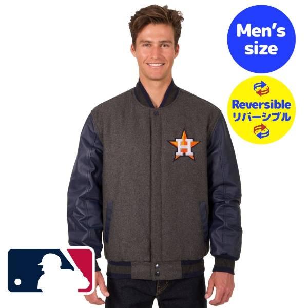 商品名：MLB公式 メンズ アウター スタジャン バーシティジャケット 菊池雄星 ヒューストン・アストロズ Astros Wool &amp; Leather Reversible Jacket・アメリカ4大スポーツ（NFL・NBA・MLB...