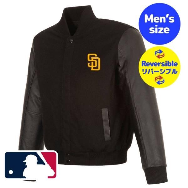 商品名：MLB公式 メンズ アウター スタジャン バーシティジャケット ダルビッシュ有 サンディエゴ・パドレス Padres Wool &amp; Leather Reversible Jacket・アメリカ4大スポーツ（NFL・NBA・M...