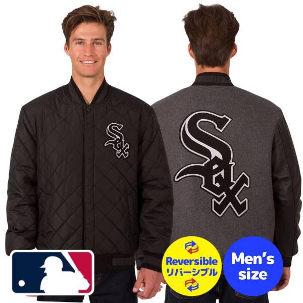 商品名：MLB公式 メンズ アウター スタジャン バーシティジャケット シカゴ・ホワイトソックス White Sox Wool &amp; Leather Reversible Jacket・アメリカ4大スポーツ（NFL・NBA・MLB・N...