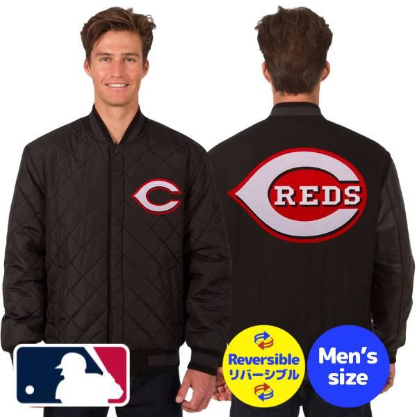 商品名：MLB公式 メンズ アウター スタジャン バーシティジャケット シンシナティ・レッズ Cincinnati Reds Wool &amp; Leather Reversible Jacket・アメリカ4大スポーツ（NFL・NBA・M...