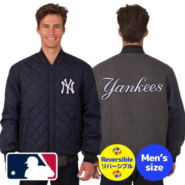 商品名：MLB公式 メンズ アウター スタジャン バーシティジャケット ジャッジ ニューヨーク・ヤンキース NY Yankees Wool &amp; Leather Reversible Jacket・アメリカ4大スポーツ（NFL・NBA...