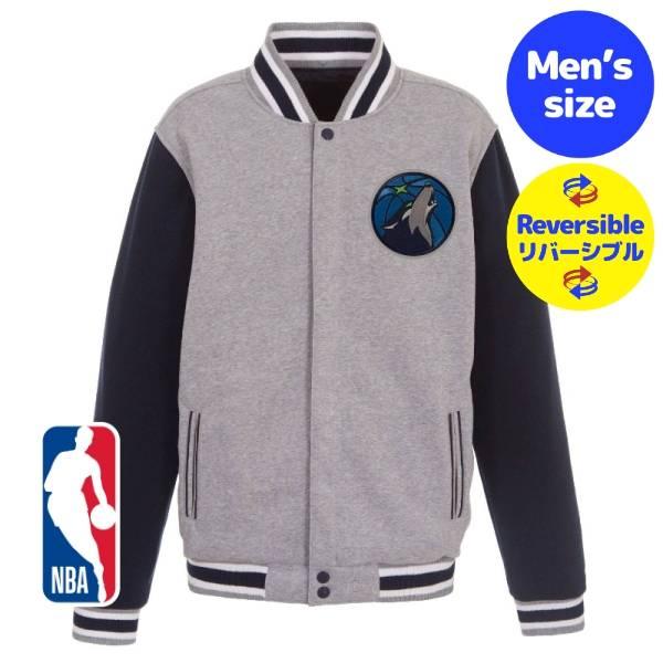 商品名：NBA公式 メンズ スタジャン バーシティジャケット アウター ジャンパー ミネソタ・ティンバーウルブズ Minnesota Timberwolves・アメリカ4大スポーツ（NFL・NBA・MLB・NHL）の公式ライセンスを持つ本格...