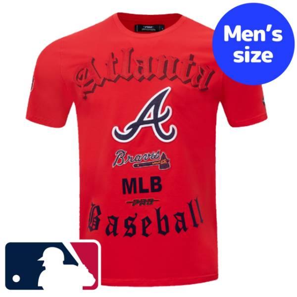 商品名：Pro Standard プロスタンダード MLB公式 メンズ Tシャツ 半袖トップス アトランタ・ブレーブス ATLANTA BRAVES OLD ENGLISH TOP T-SHIRT・Pro Standard（プロスタンダード...