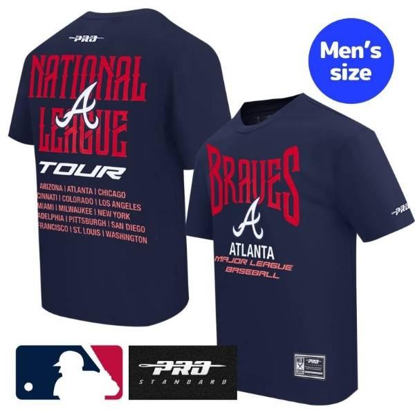 商品名：MLB公式 メンズ Tシャツ 半袖トップス プロスタンダード Pro Standard アトランタ・ブレーブス ATLANTA BRAVES CITY TOUR 2.0 COTTON JERSEY DROP SHOULDER TOP...