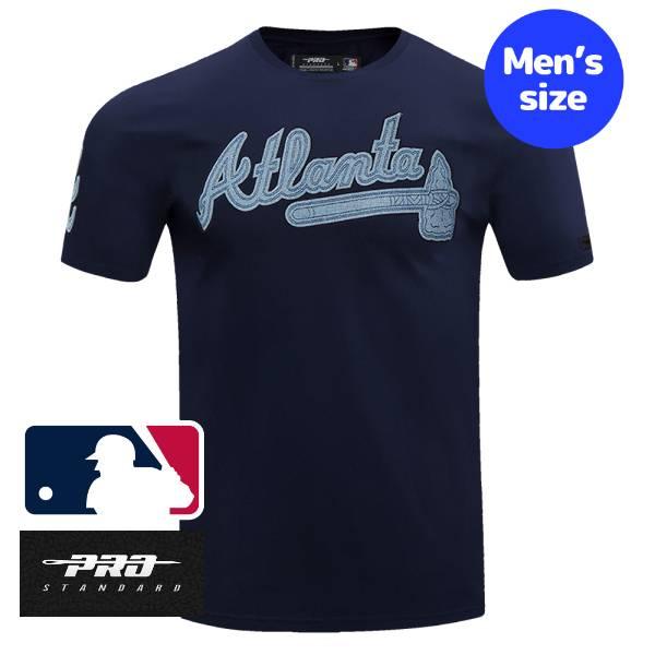 商品名：MLB公式 メジャーリーグオフィシャル メンズ Tシャツ 半袖トップス プロスタンダード Pro Standard アトランタ・ブレーブス ATLANTA BRAVES VARSITY BLUES TOP・Pro Standard（...