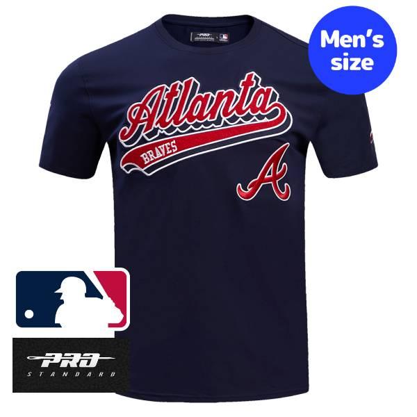 商品名：MLB公式 メジャーリーグオフィシャル メンズ Tシャツ 半袖トップス プロスタンダード Pro Standard アトランタ・ブレーブス ATLANTA BRAVES SCRIPT TAIL TOP・Pro Standard（プロ...